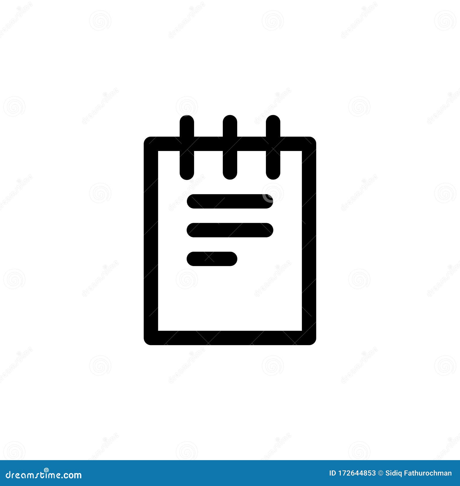 Documento, Icona Blocco Note Illustrazione Vettoriale - Illustrazione ...