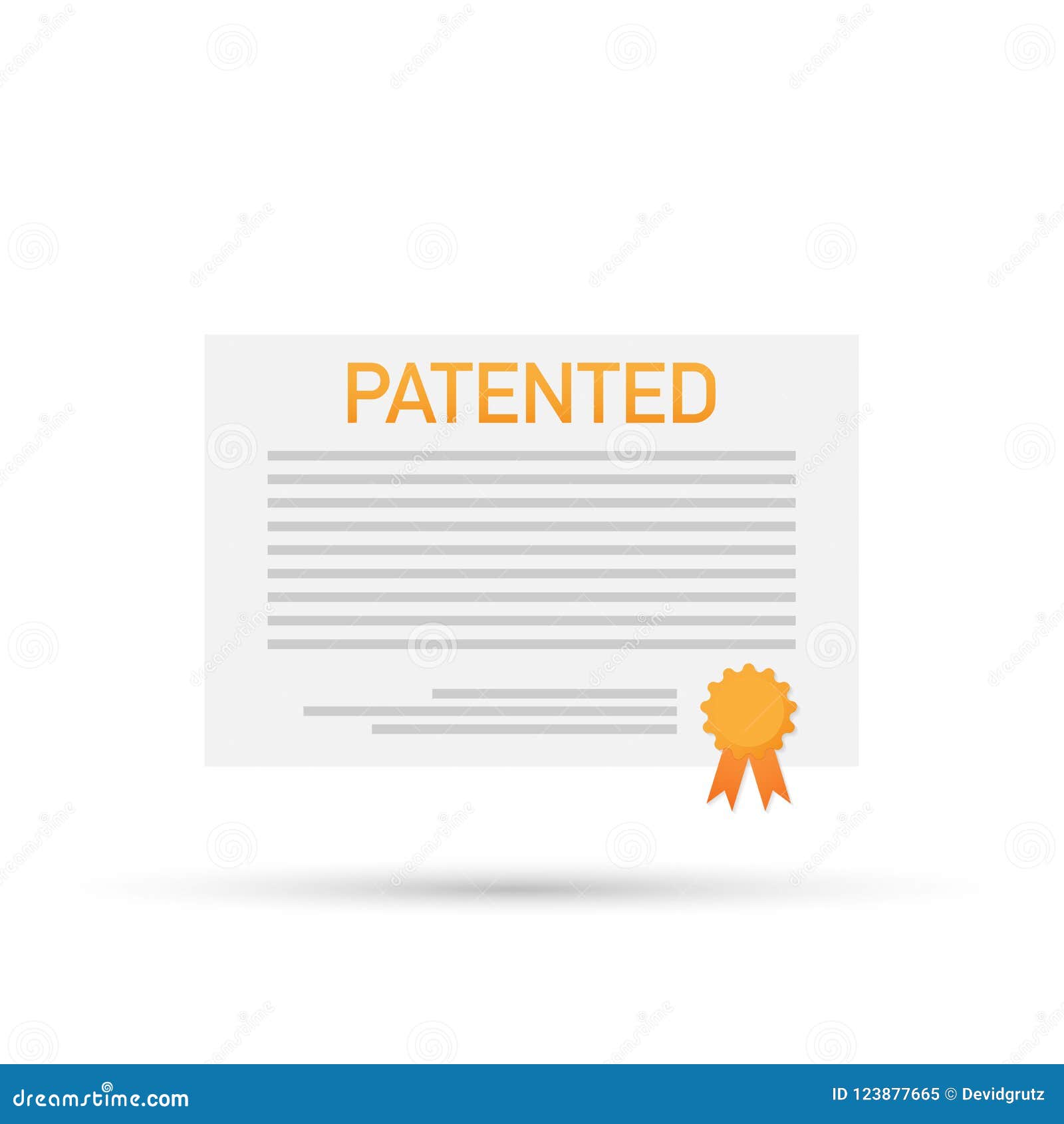 Documento Patentado Con El Ejemplo Aprobado Del Icono Del Vector Del ...