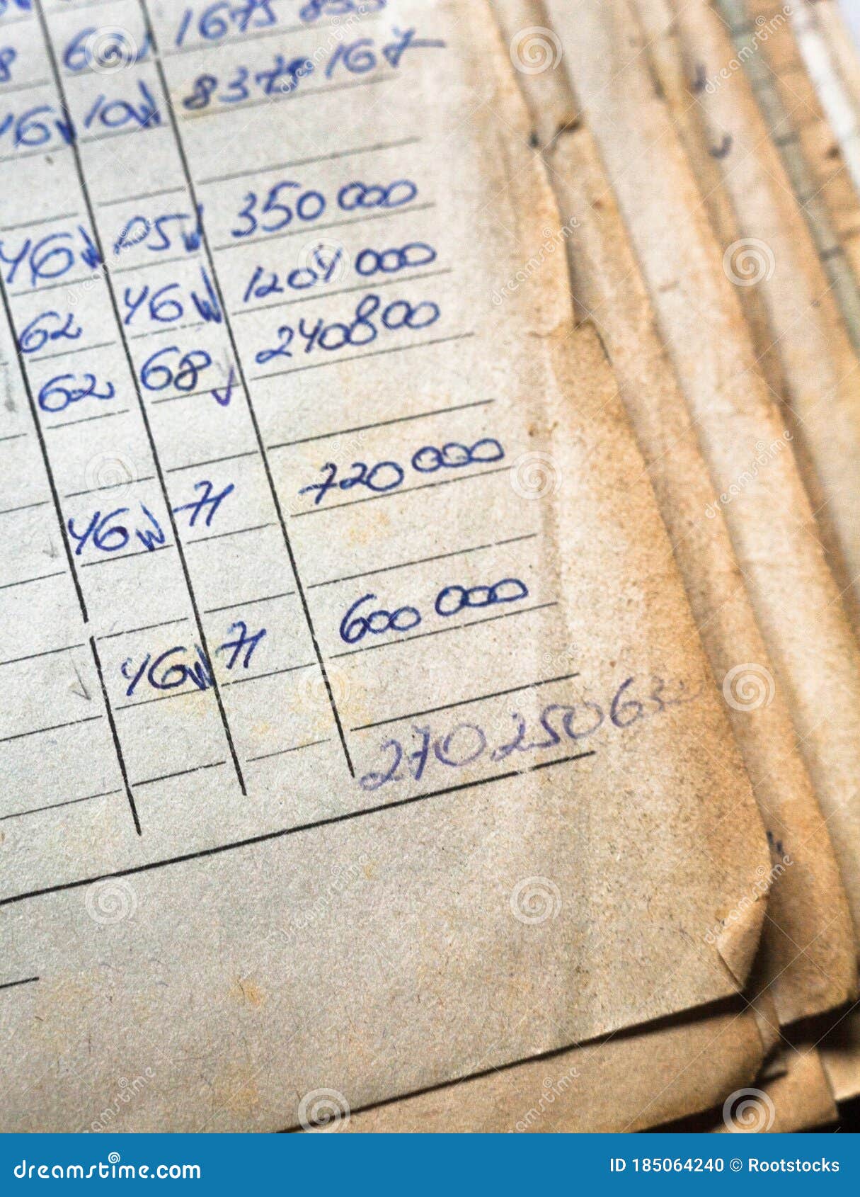 Documentos Antigos Em Papel No Arquivo Foto de Stock - Imagem de ...