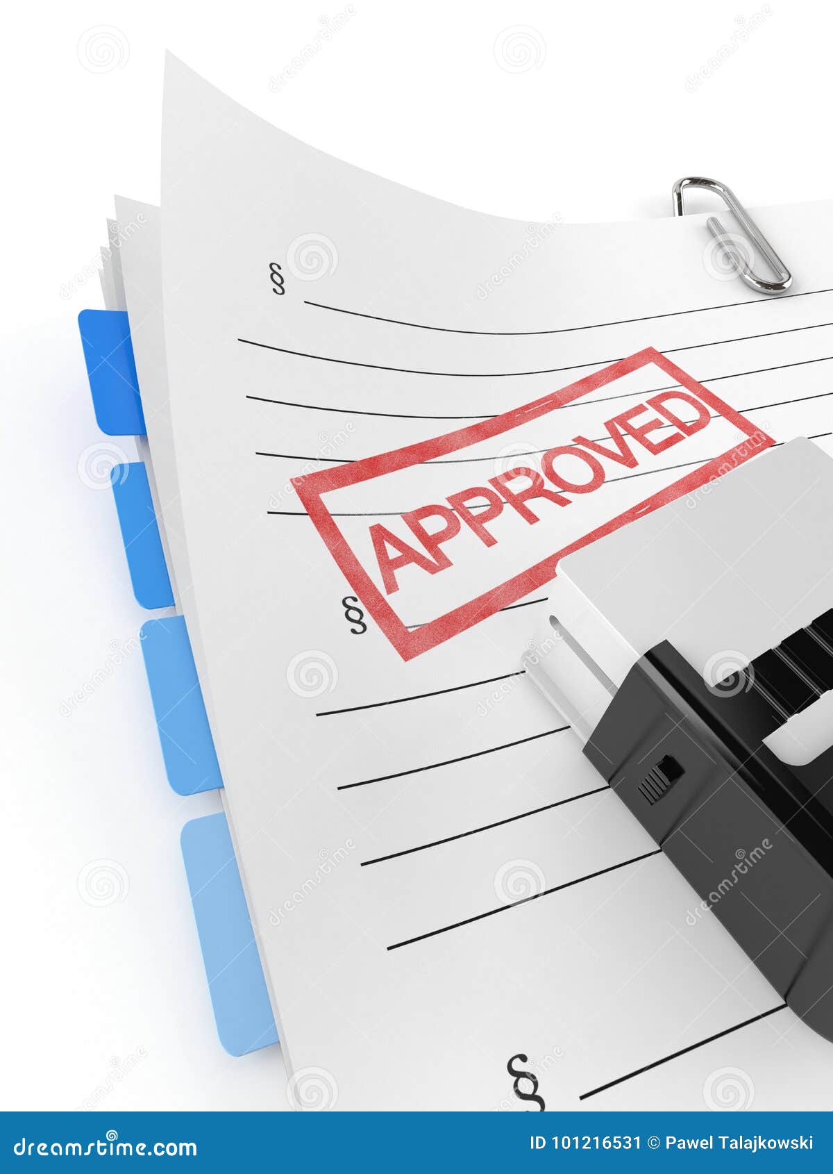 Documentos aprobados stock de ilustración. Ilustración de cierre - 101216531