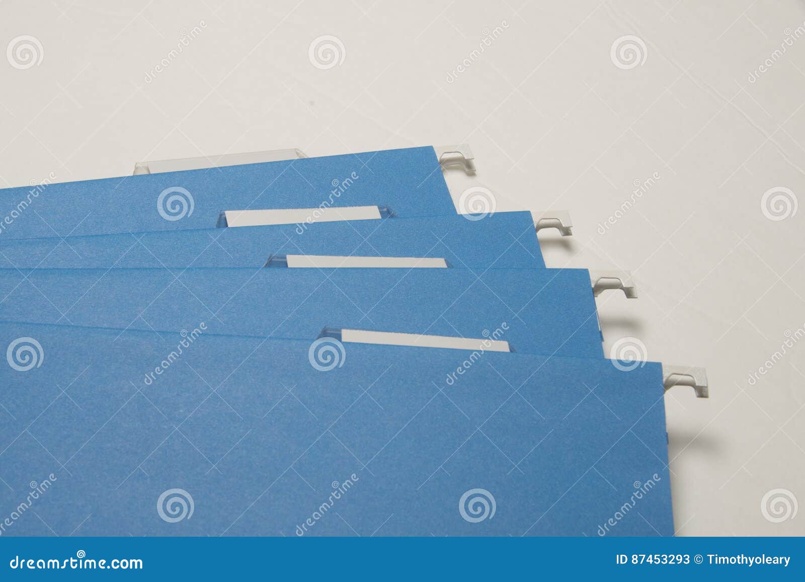 Documentos Azules De Las Carpetas De La Oficina Imagen de archivo ...