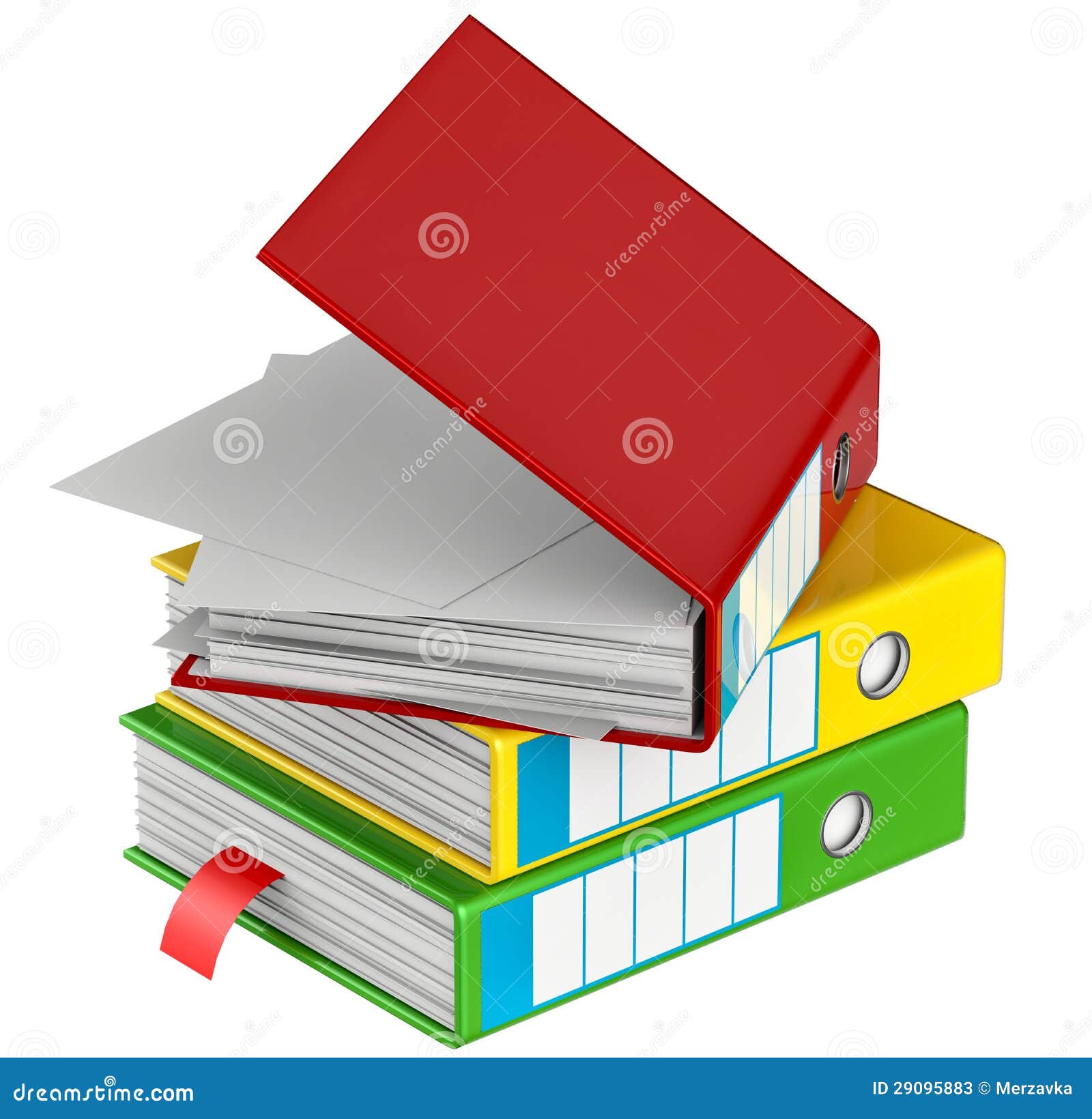 Documentos Importantes Coloreados De Las Tiendas De Las Carpetas Stock ...