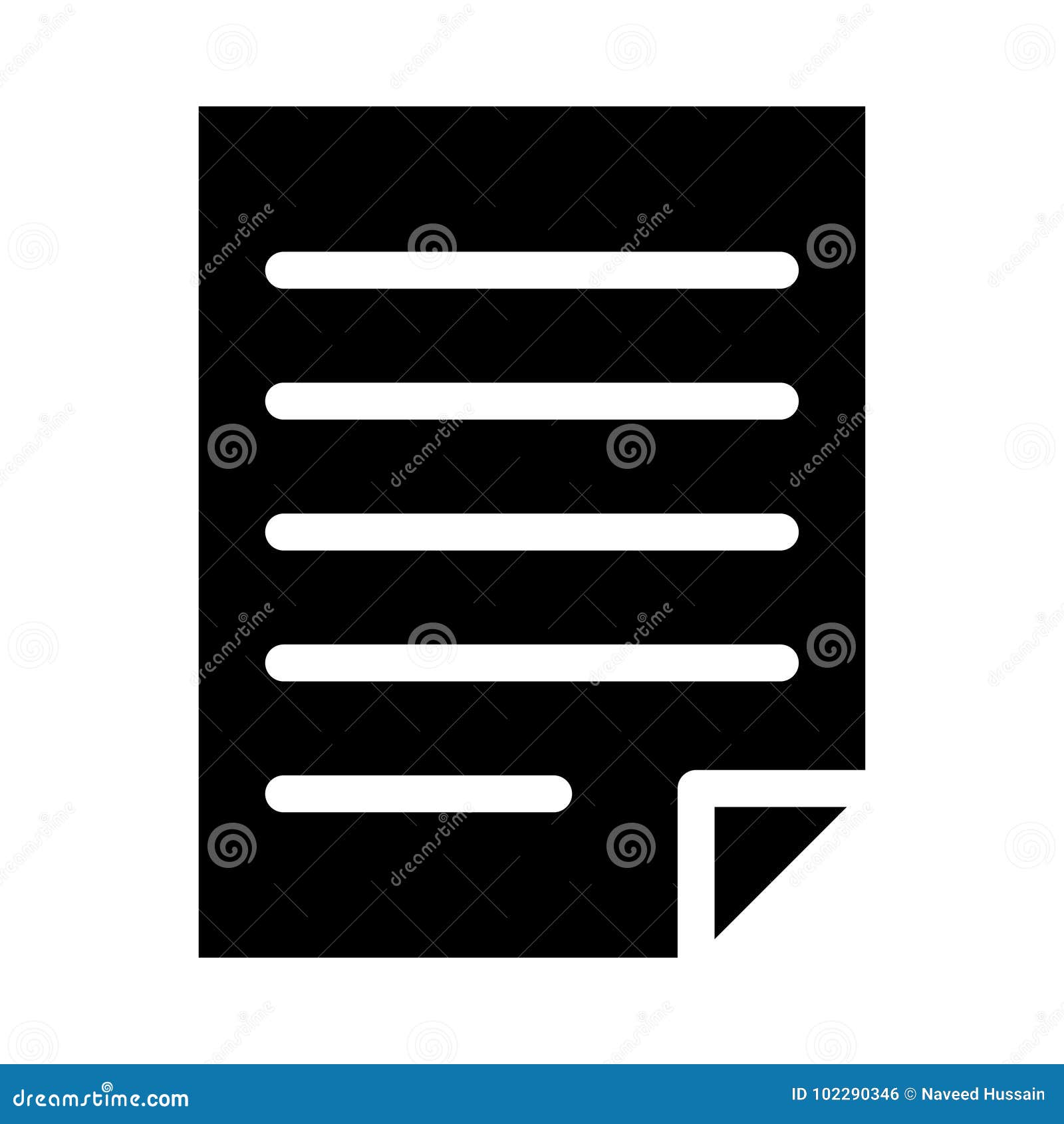 Documentpictogram stock illustratie. Illustration of glyph - 102290346