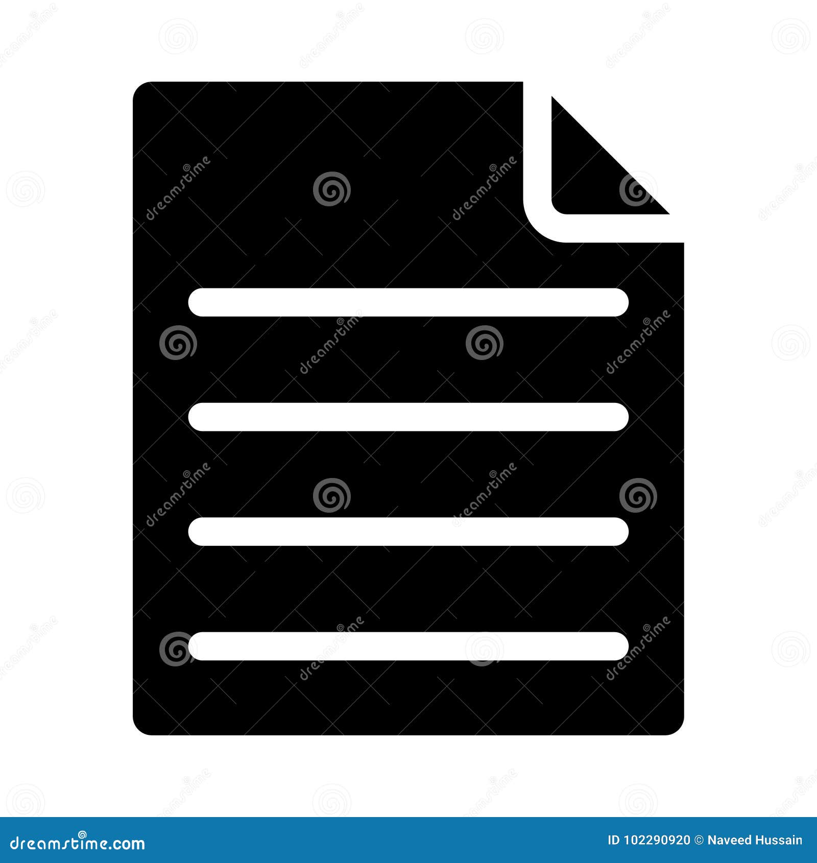 Documentpictogram vector illustratie. Illustration of document - 102290920