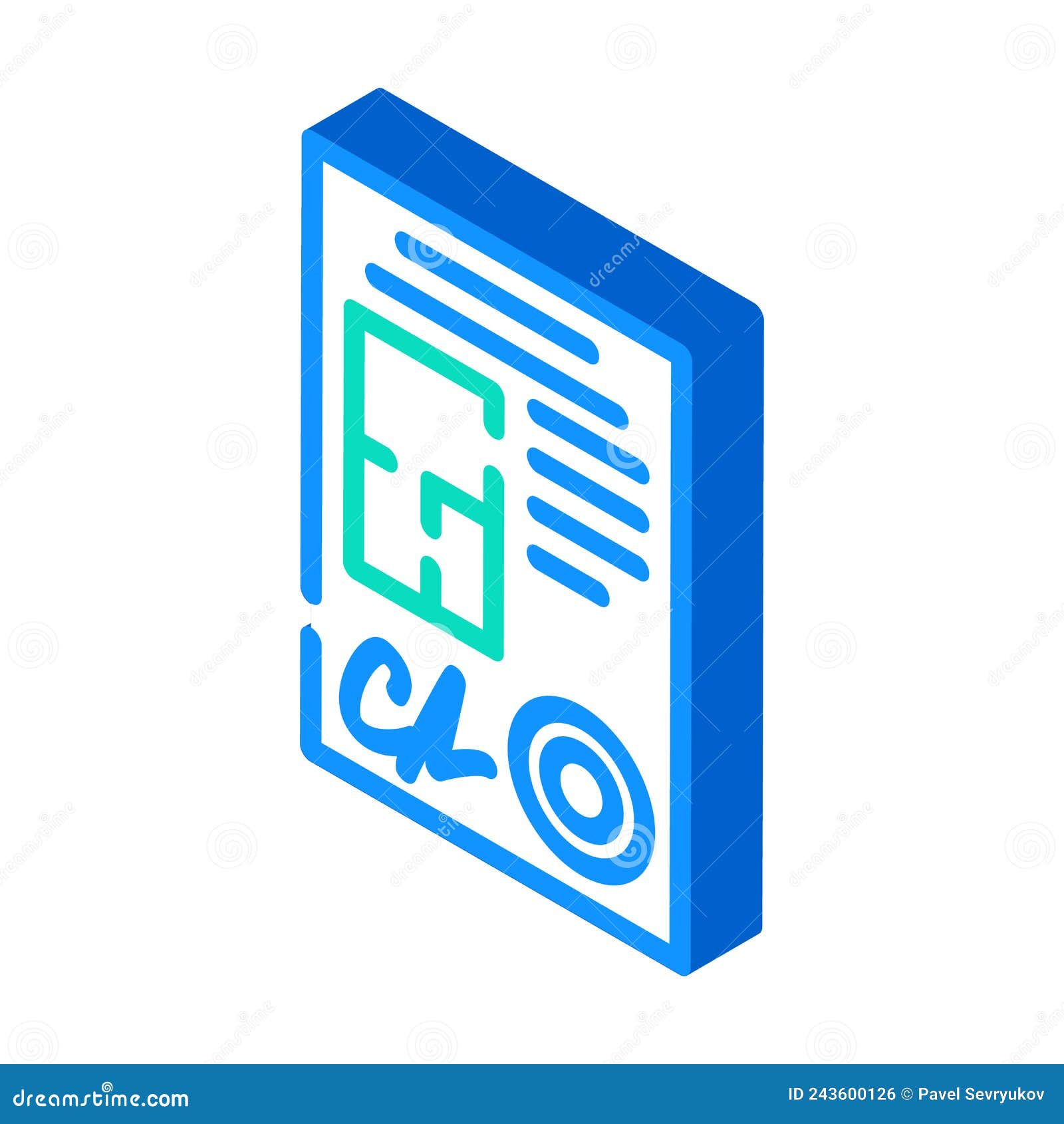 Documents Architect Isometric Icon Vector Illustration Stock Vector ...