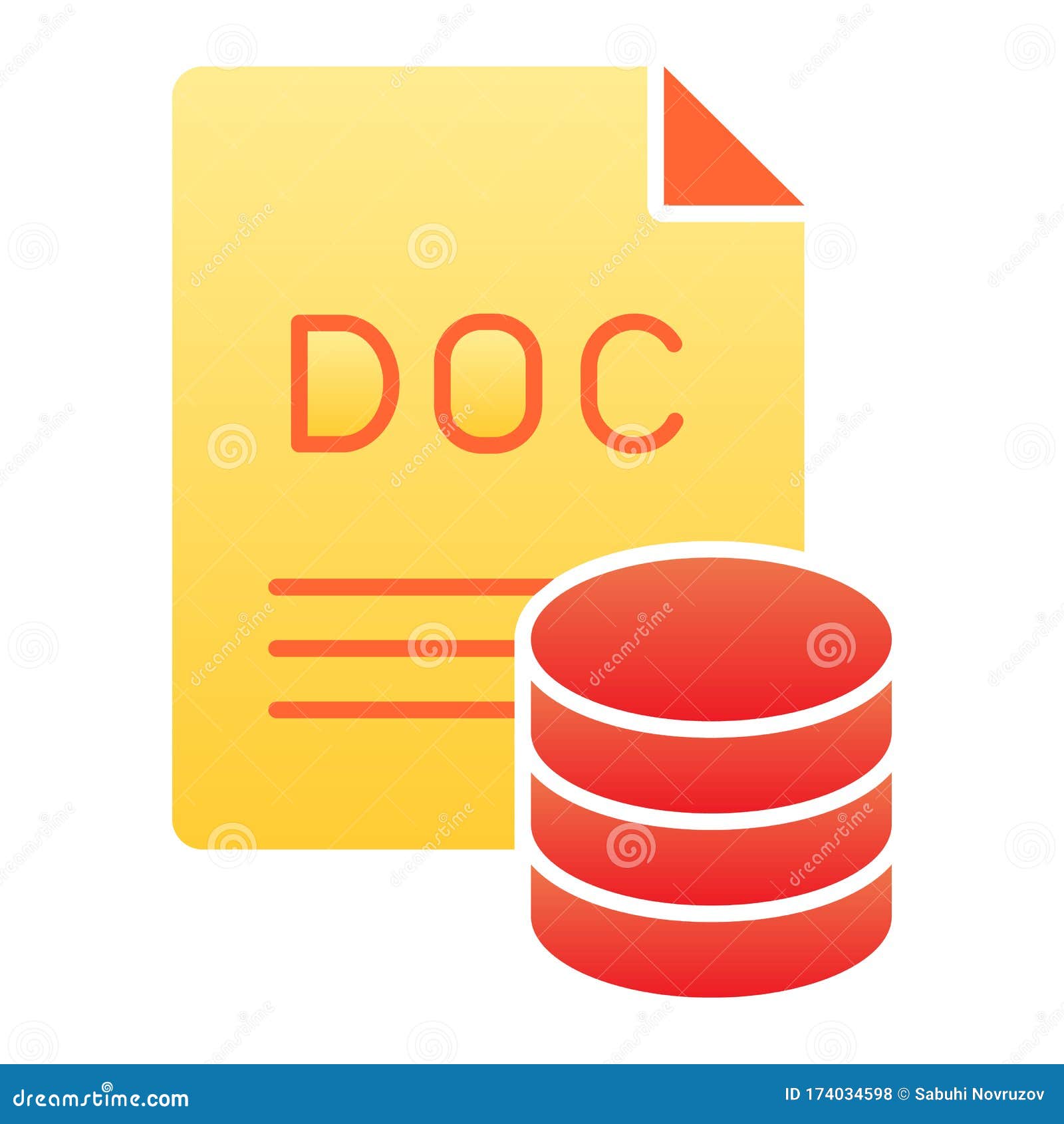 Documents Archive Flat Icon. Files Vector Illustration Isolated on ...