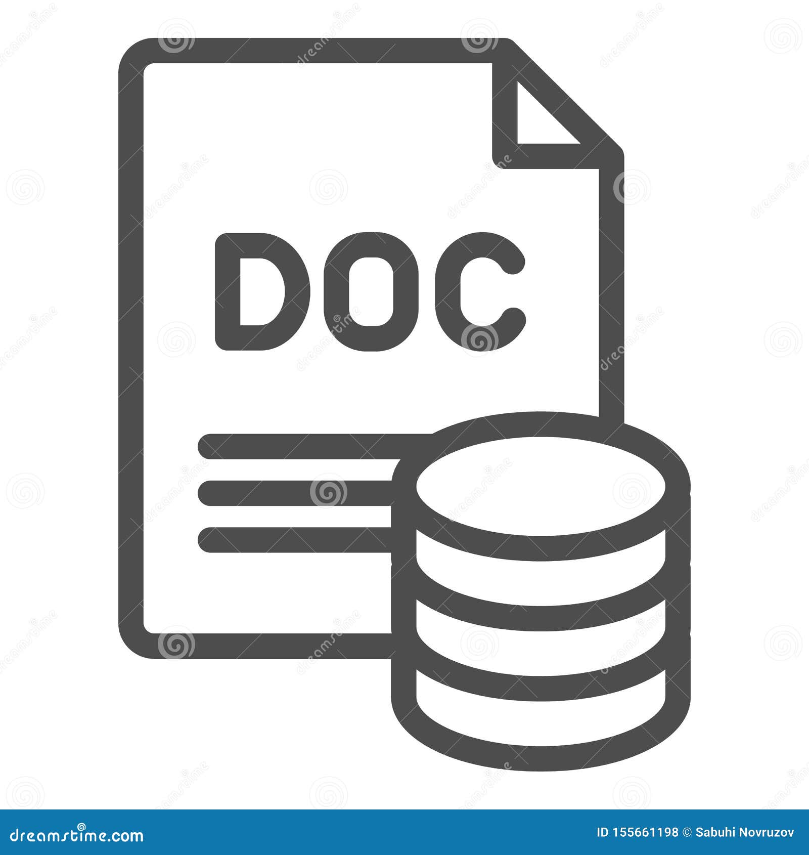 Documents Archive Line Icon. Files Vector Illustration Isolated on ...