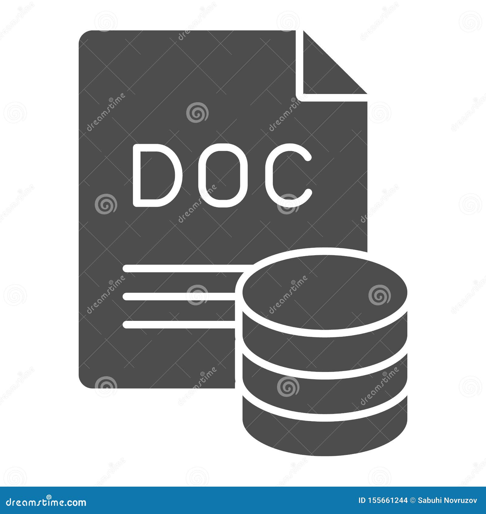 Documents Archive Solid Icon. Files Vector Illustration Isolated on ...