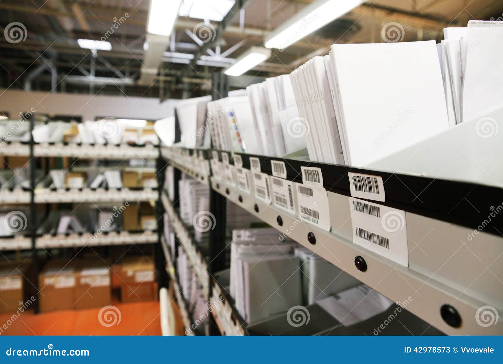 Documents Archives in Warehouse Stock Image - Image of repository ...
