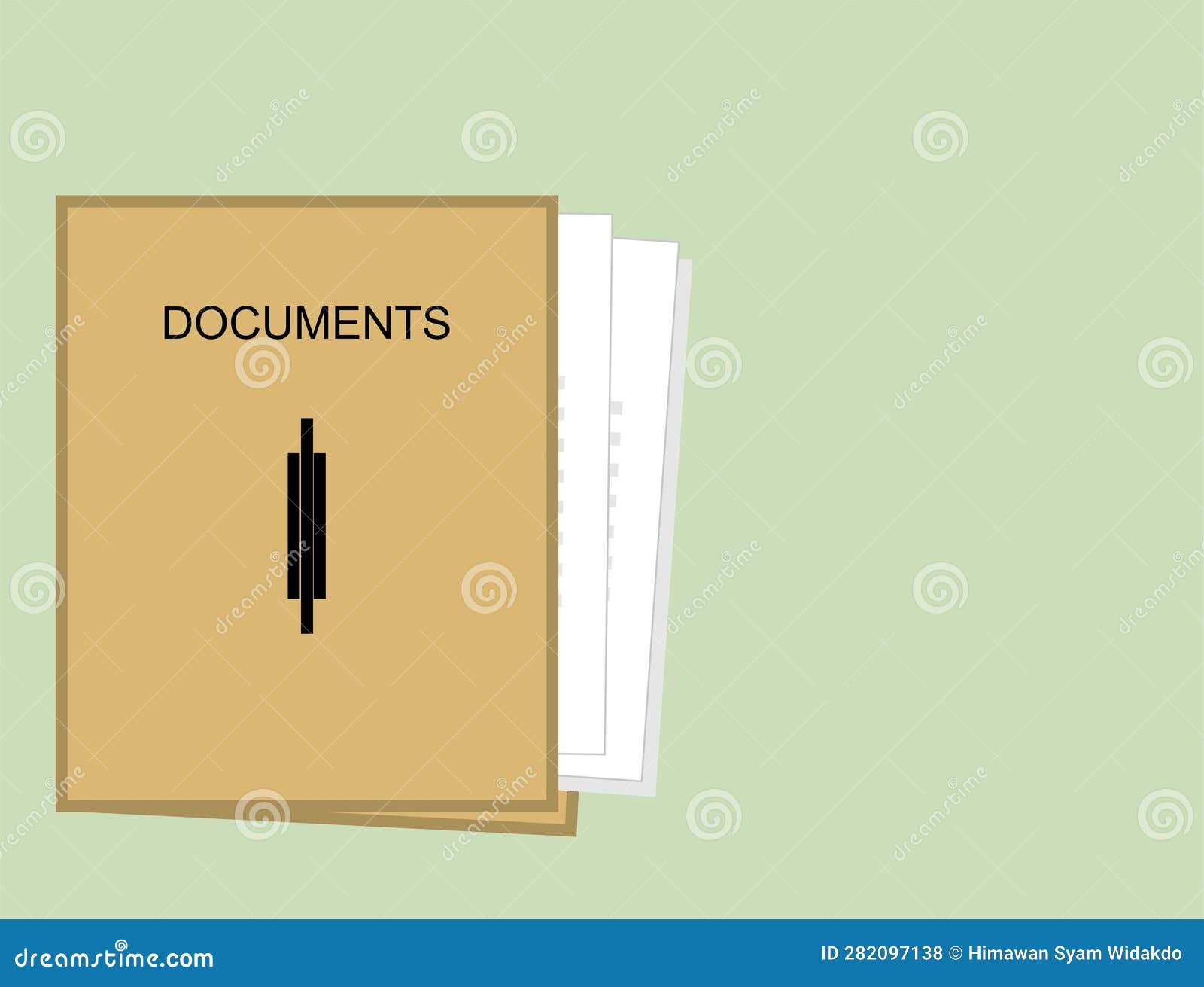 Documents from on a Brown Folder. Agreement Stock Vector - Illustration ...
