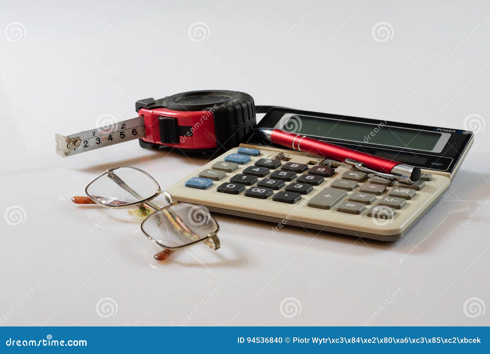 Documents, Calculations, Calculators, Calculator and Pen and Pen Stock ...