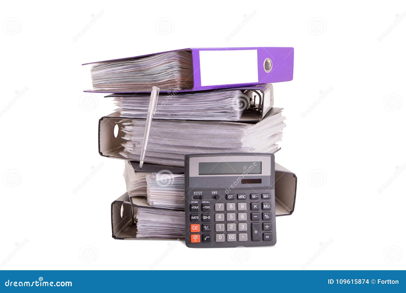 Documents and Calculator Folders Stock Photo - Image of concept ...