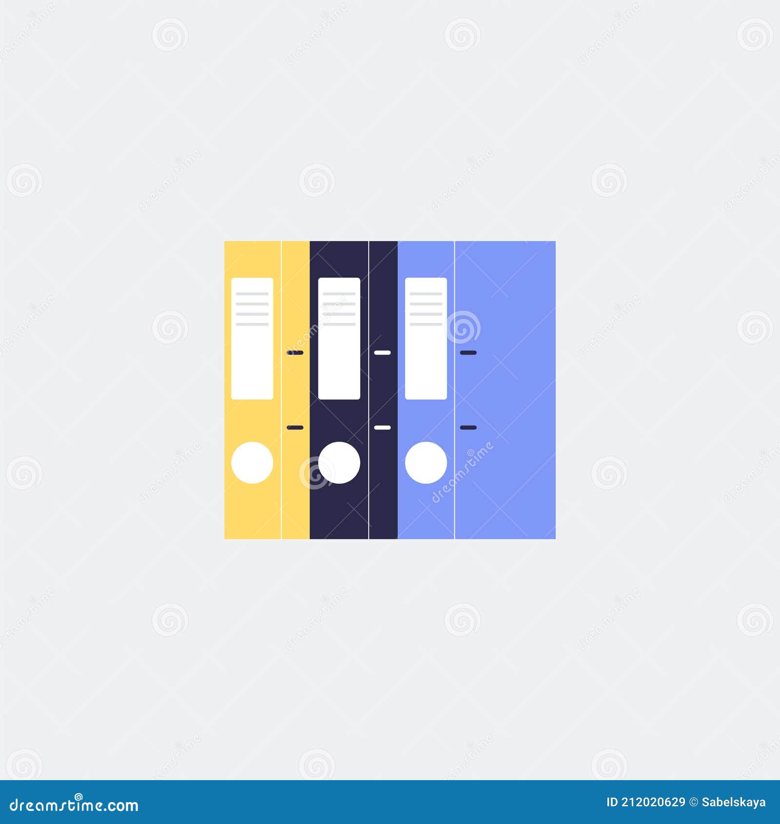 Documents Cardboard Files and Folders Flat Vector Illustration Isolated ...