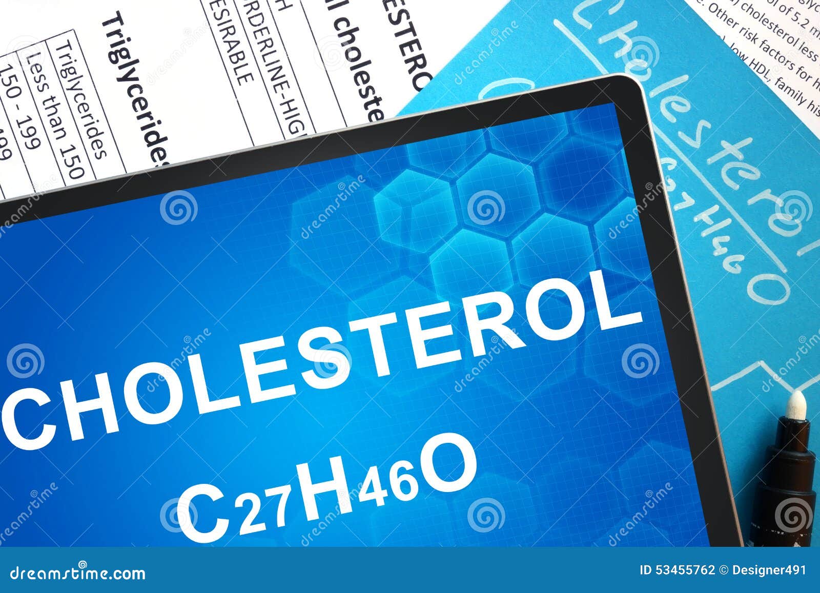 Cholesterol Formula On White Background. 3d Cholesterol Formula Vector ...