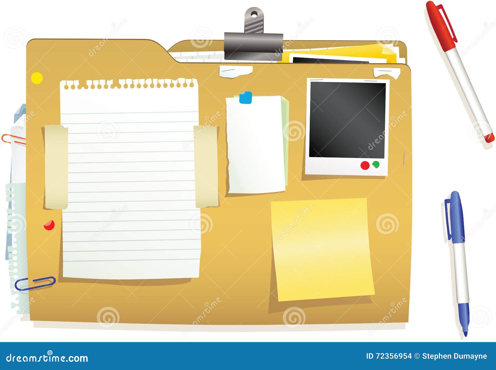 Documents and closed file stock vector. Illustration of desk - 72356954