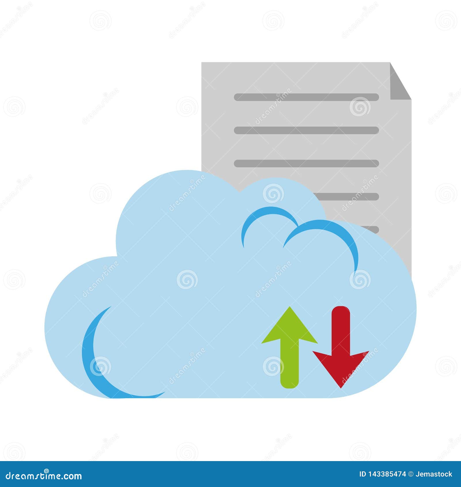 Documents on Cloud Computing Stock Vector - Illustration of element ...