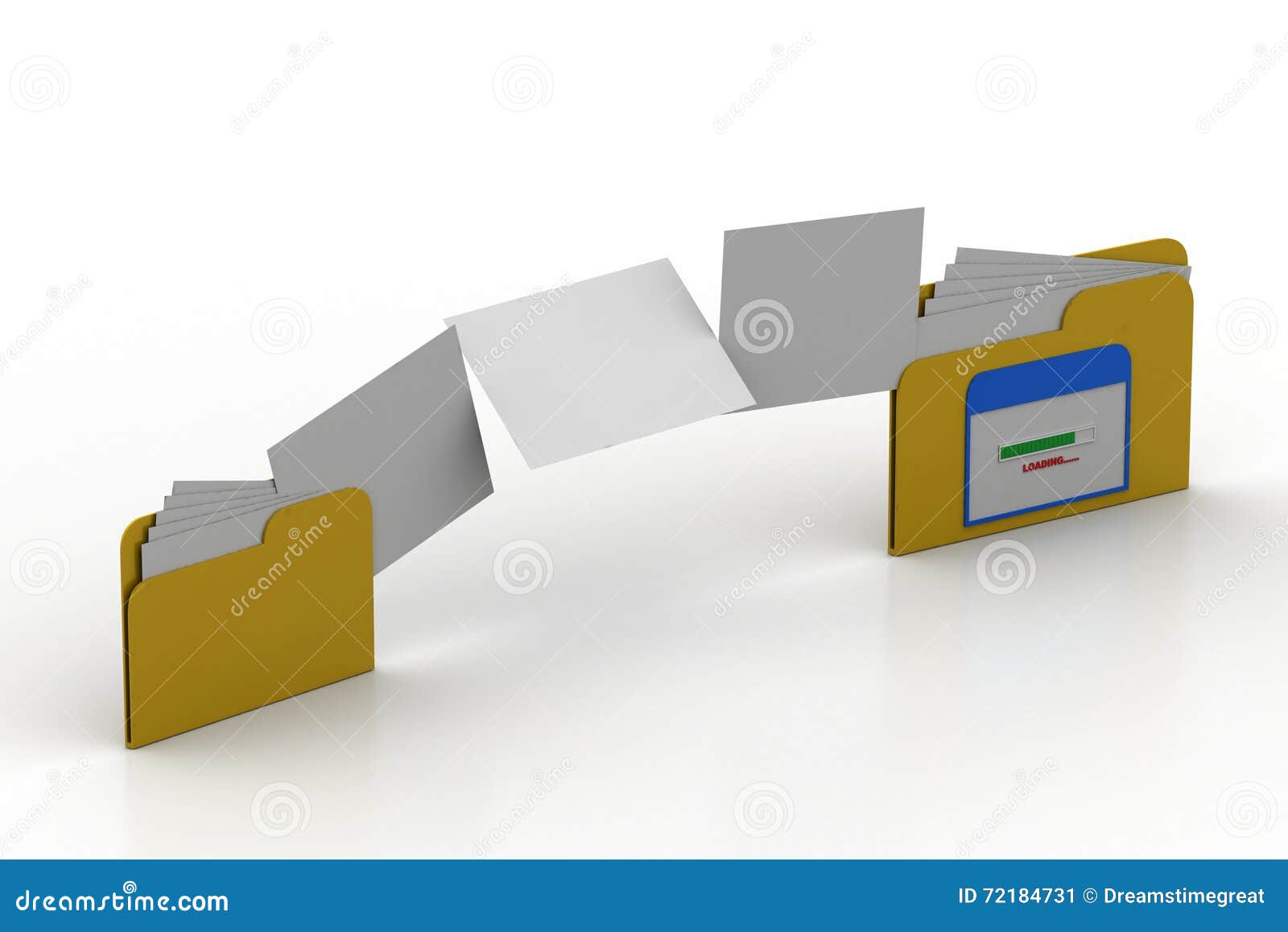 Documents Copying One File To Another Stock Illustration - Illustration ...