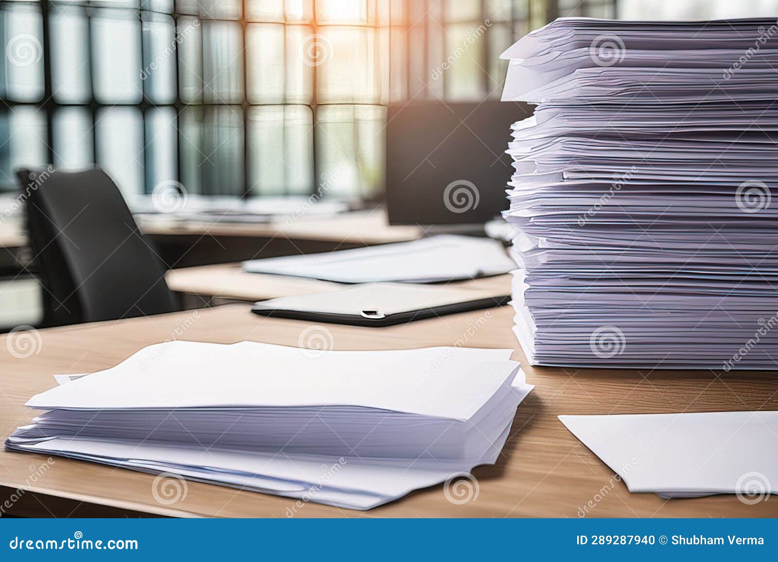 Documents on Desk in Officedocuments on Desk in Officedocuments and ...