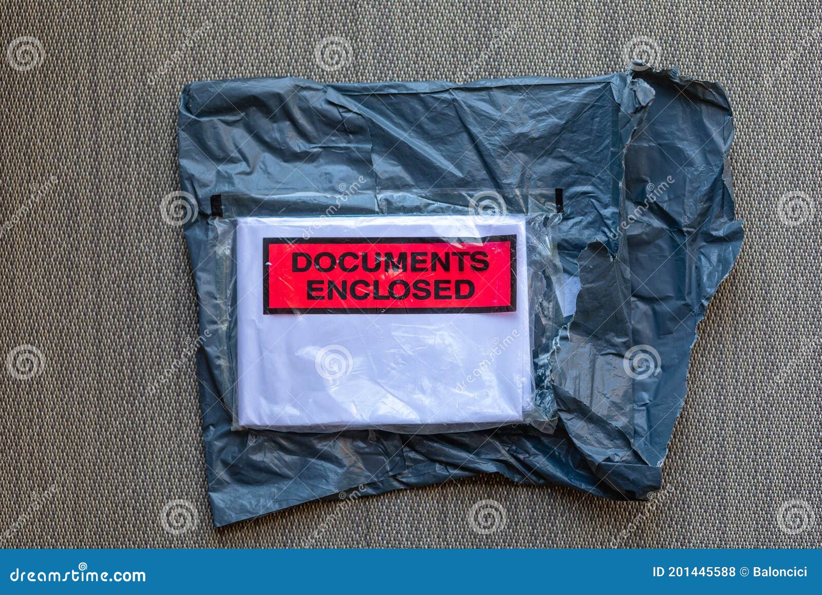 Documents Enclosed Letter stock photo. Image of letter - 201445588