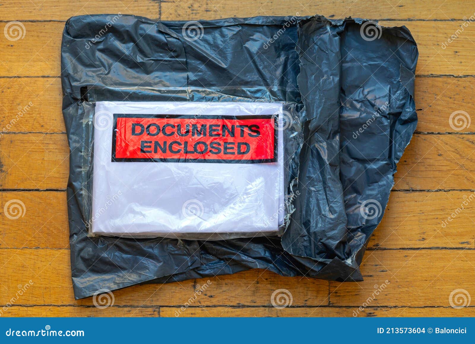 Documents Enclosed Package stock photo. Image of paper - 213573604