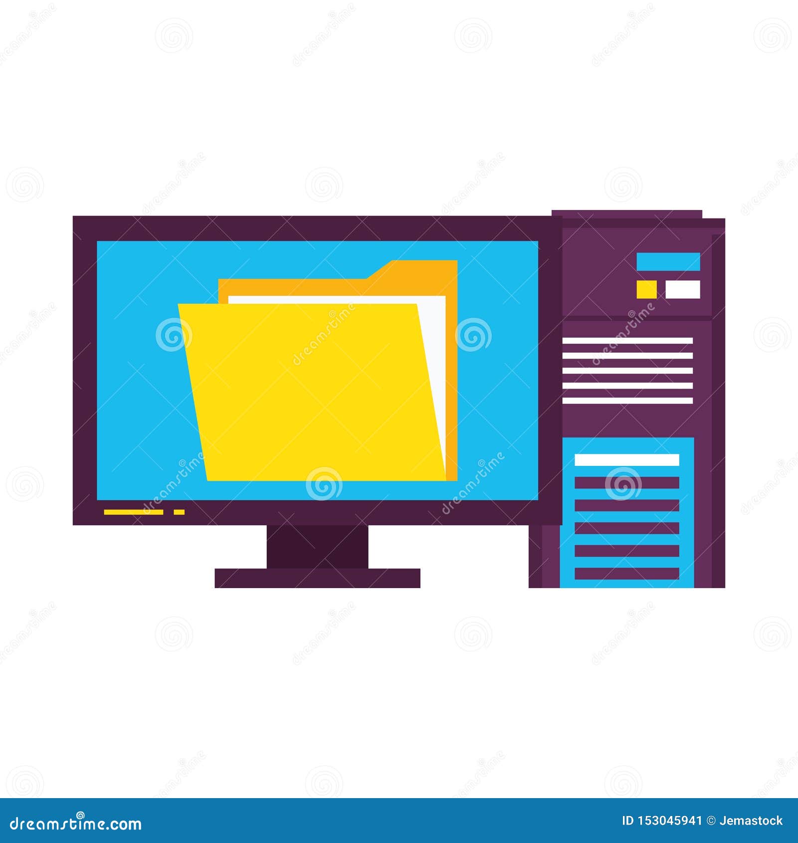 Documents Files System Archives Cartoon Stock Vector - Illustration of ...