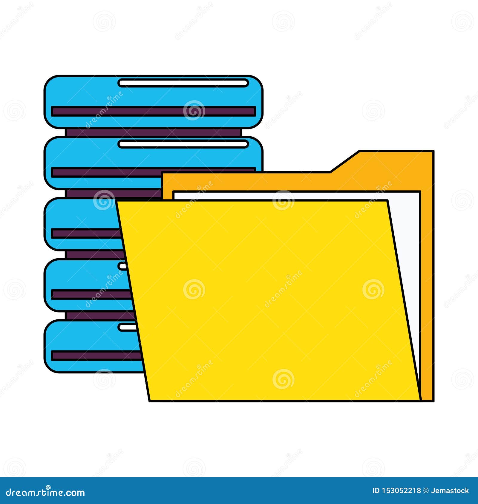 Documents Files System Archives Cartoon Stock Vector - Illustration of ...