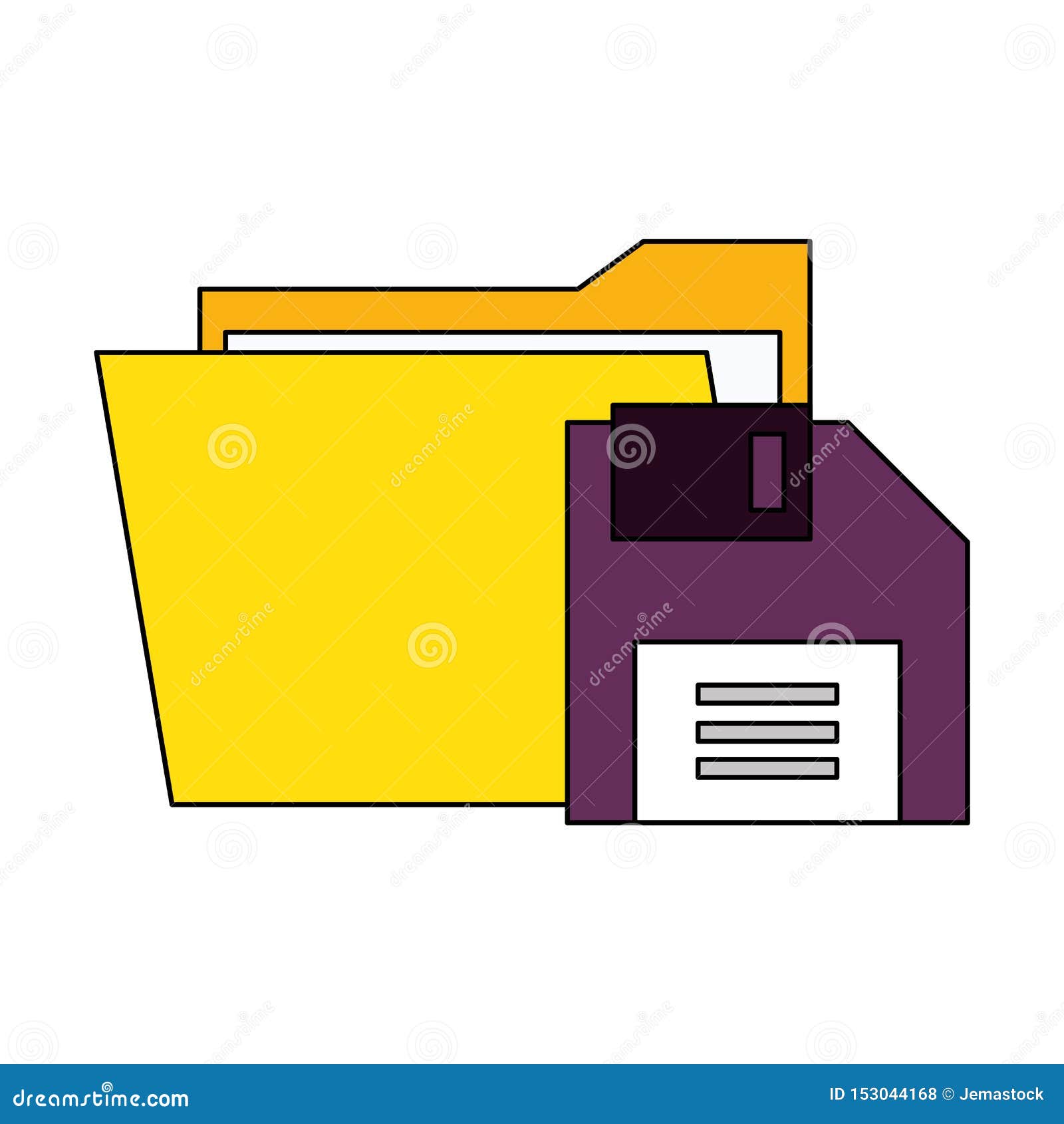 Documents Files System Archives Cartoon Stock Vector - Illustration of ...