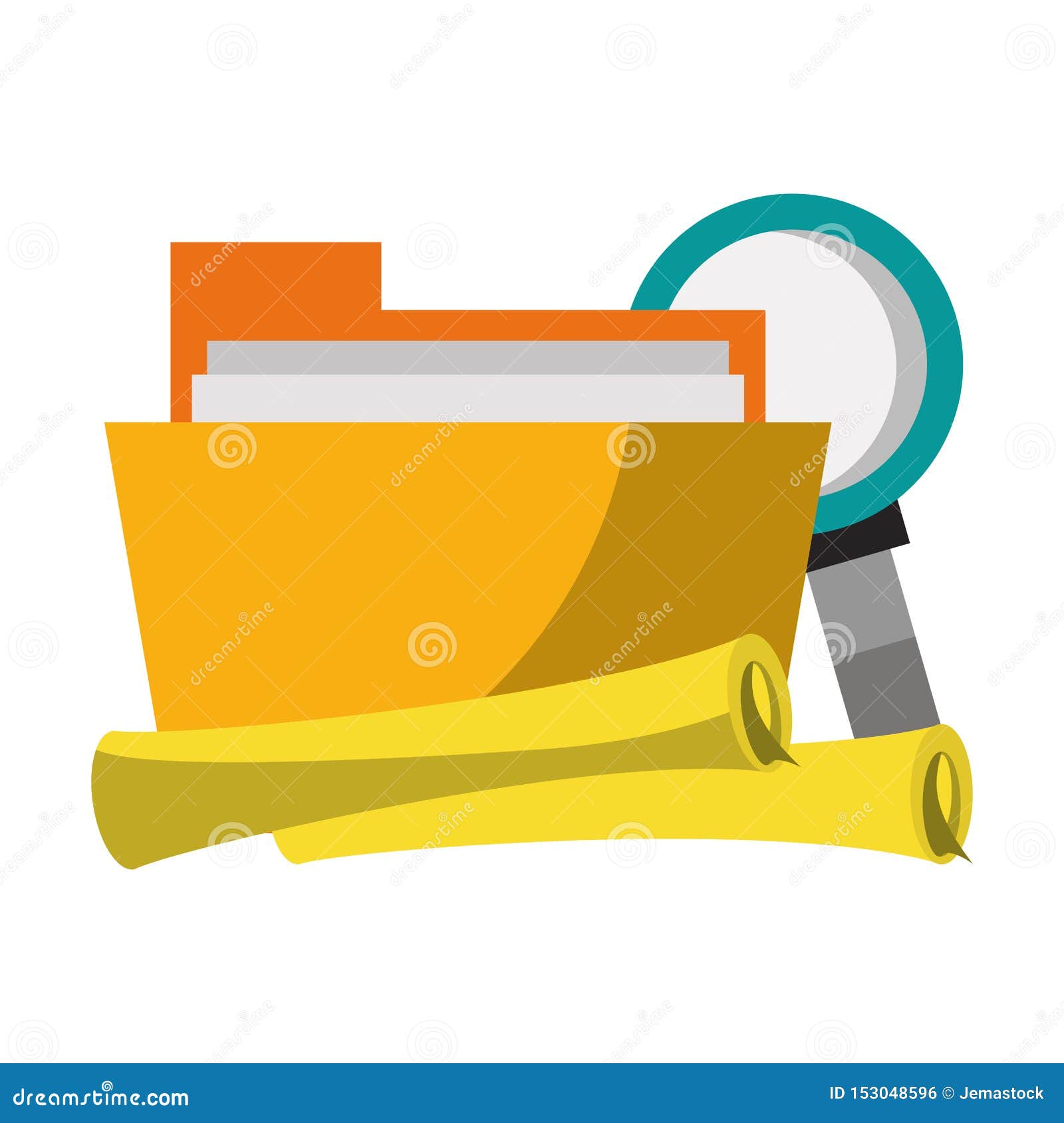 Documents Files System Archives Cartoon Stock Vector - Illustration of ...
