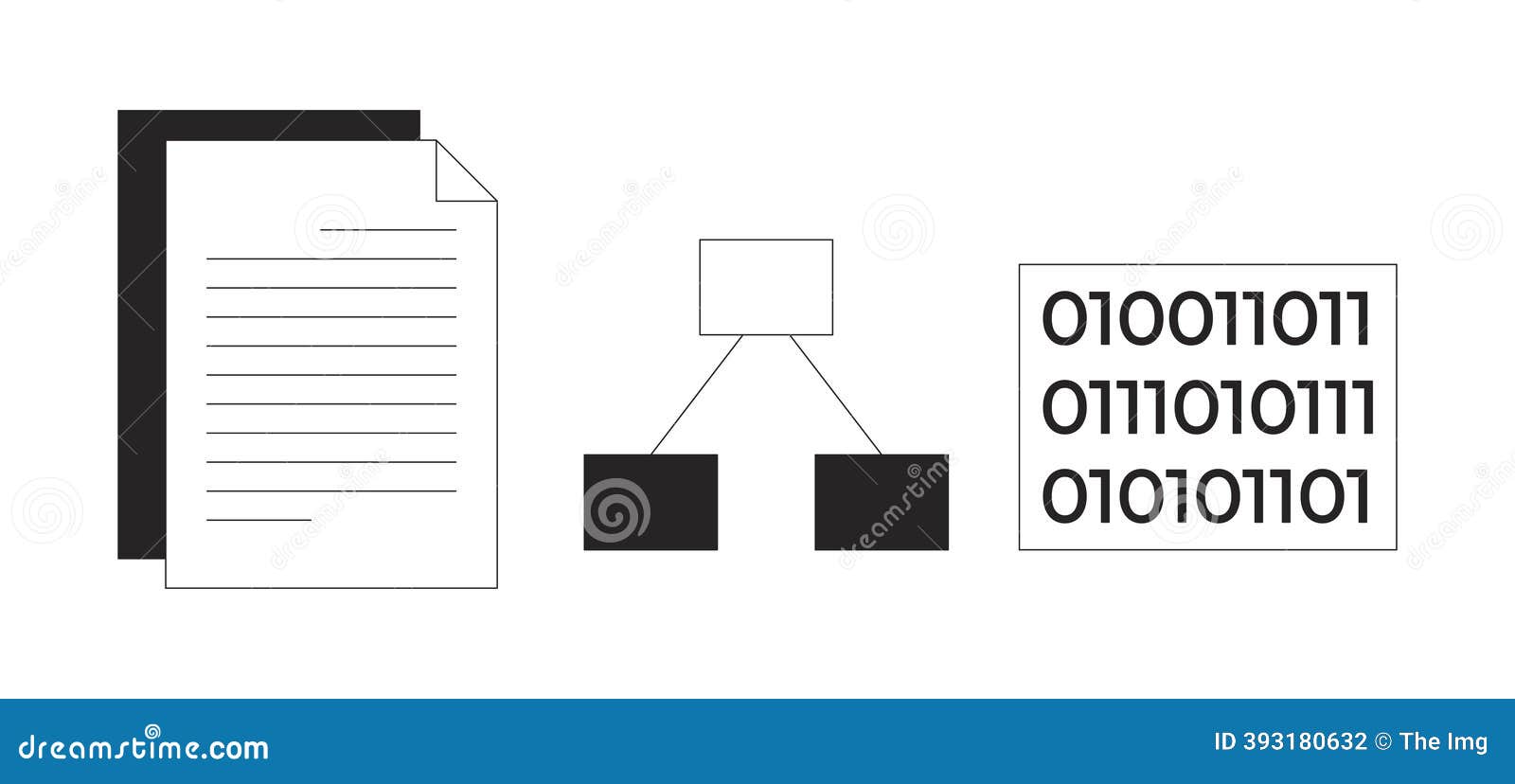 Set Flowchart, Code Terminal, Processor And MySQL Code Icon. Vector | CartoonDealer.com #260788495
