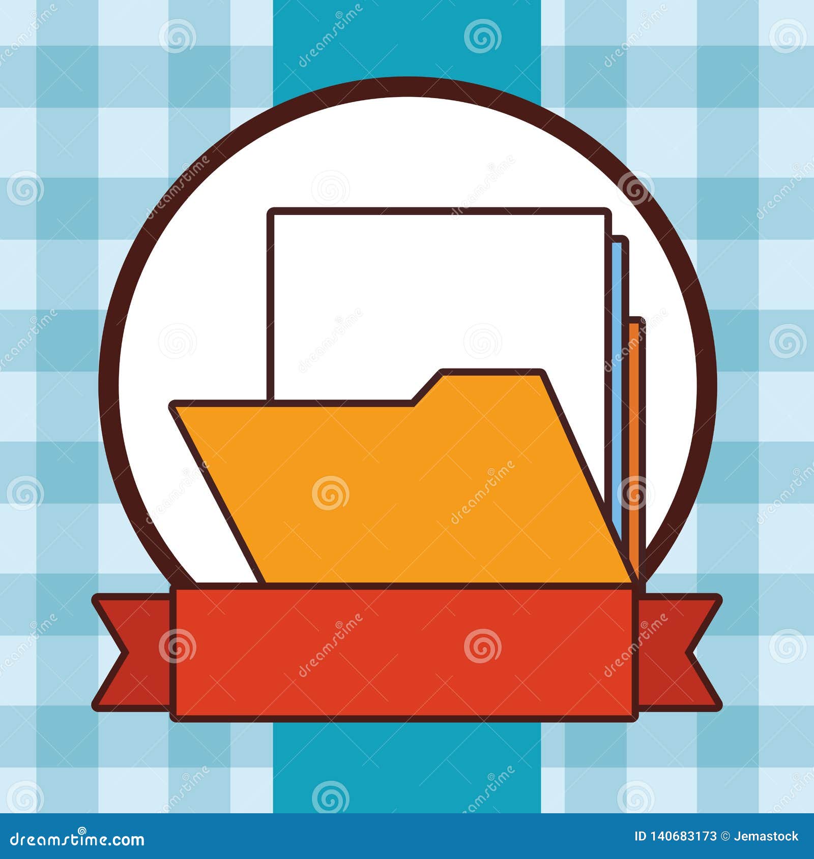 Documents folder cartoon stock vector. Illustration of bureaucracy ...