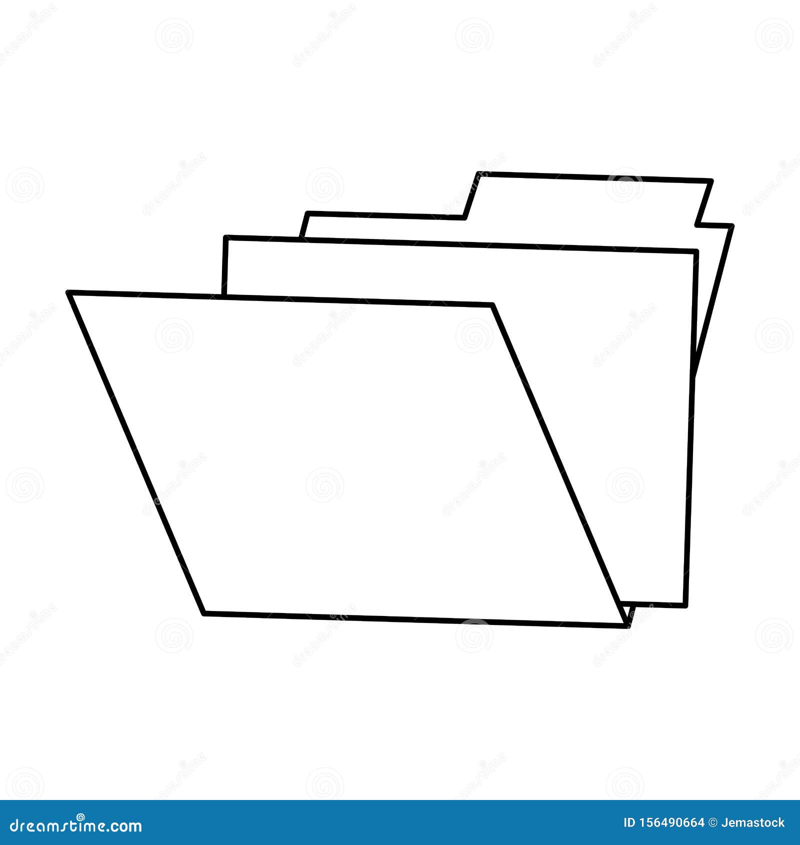 Documents folder cartoon stock vector. Illustration of documents ...