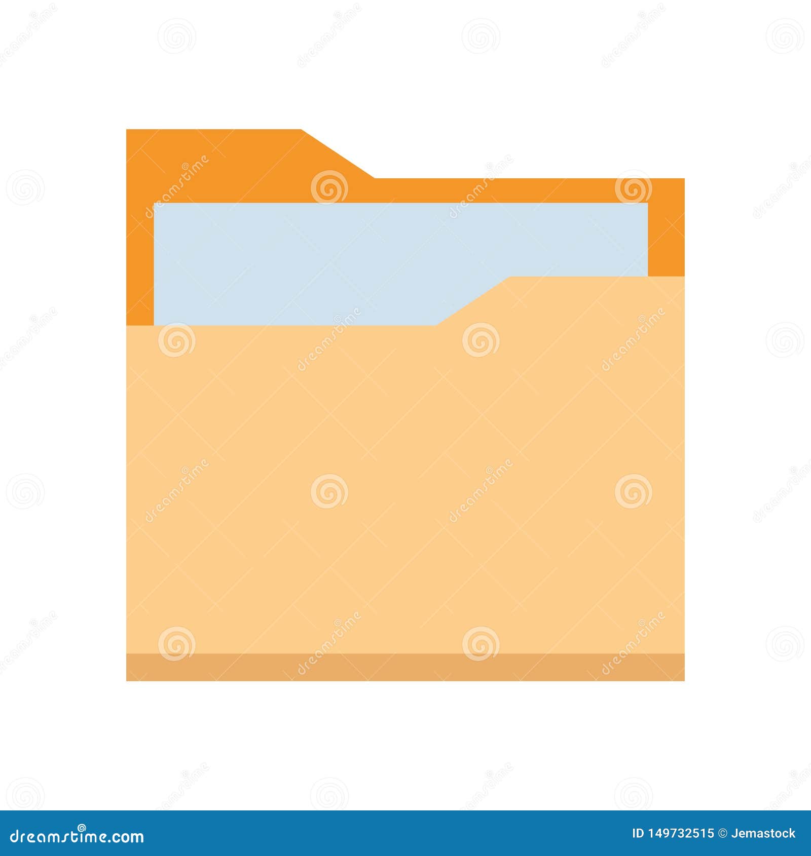 Documents Folder Icon Cartoon Isolated Stock Vector - Illustration of ...