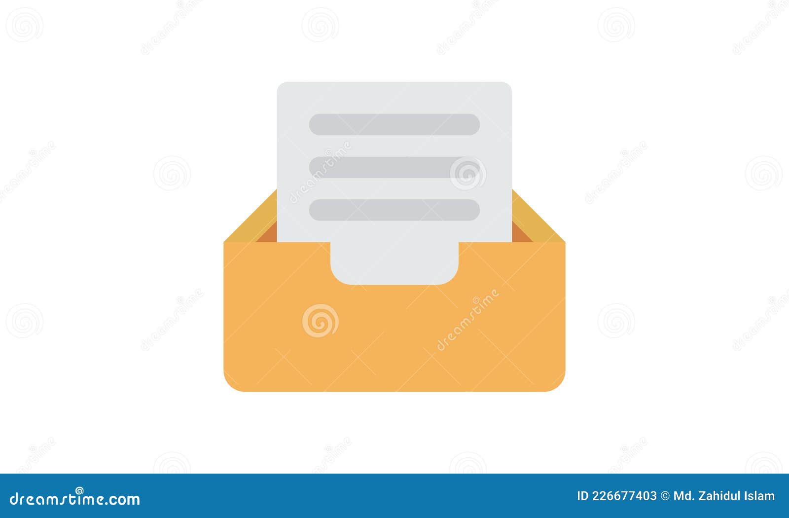Documents Folder Icon Flat Style Vector Illustration Stock Illustration ...