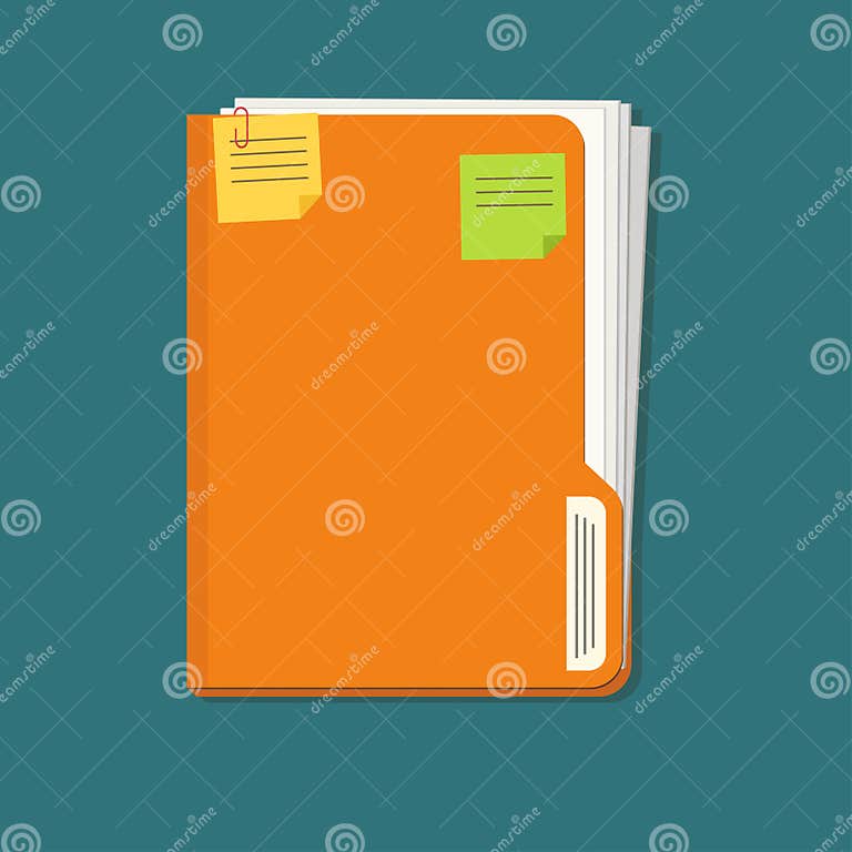 Pictogramă Folder Documente Cu Foi De Hârtie. Stock Vector - Ilustrare ...