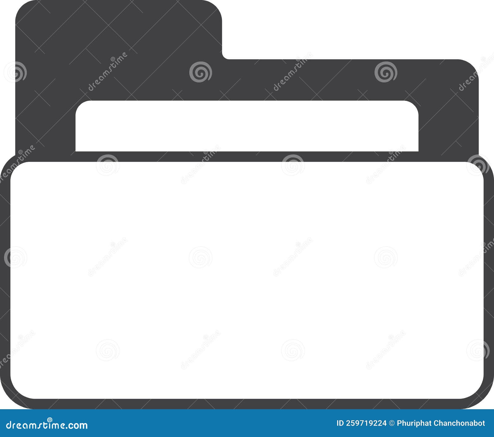 Documents and Folders Illustration in Minimal Style Stock Vector ...