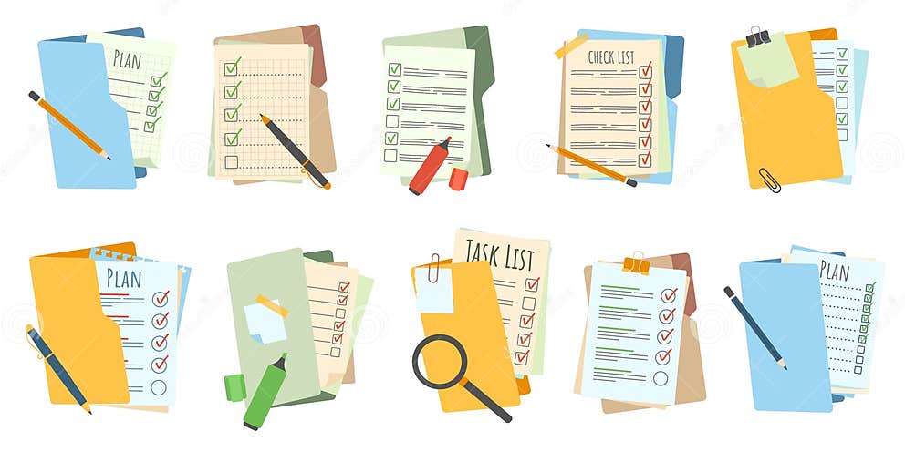 Documents Folders. Plan Checklists, Organized Task Lists and Office ...