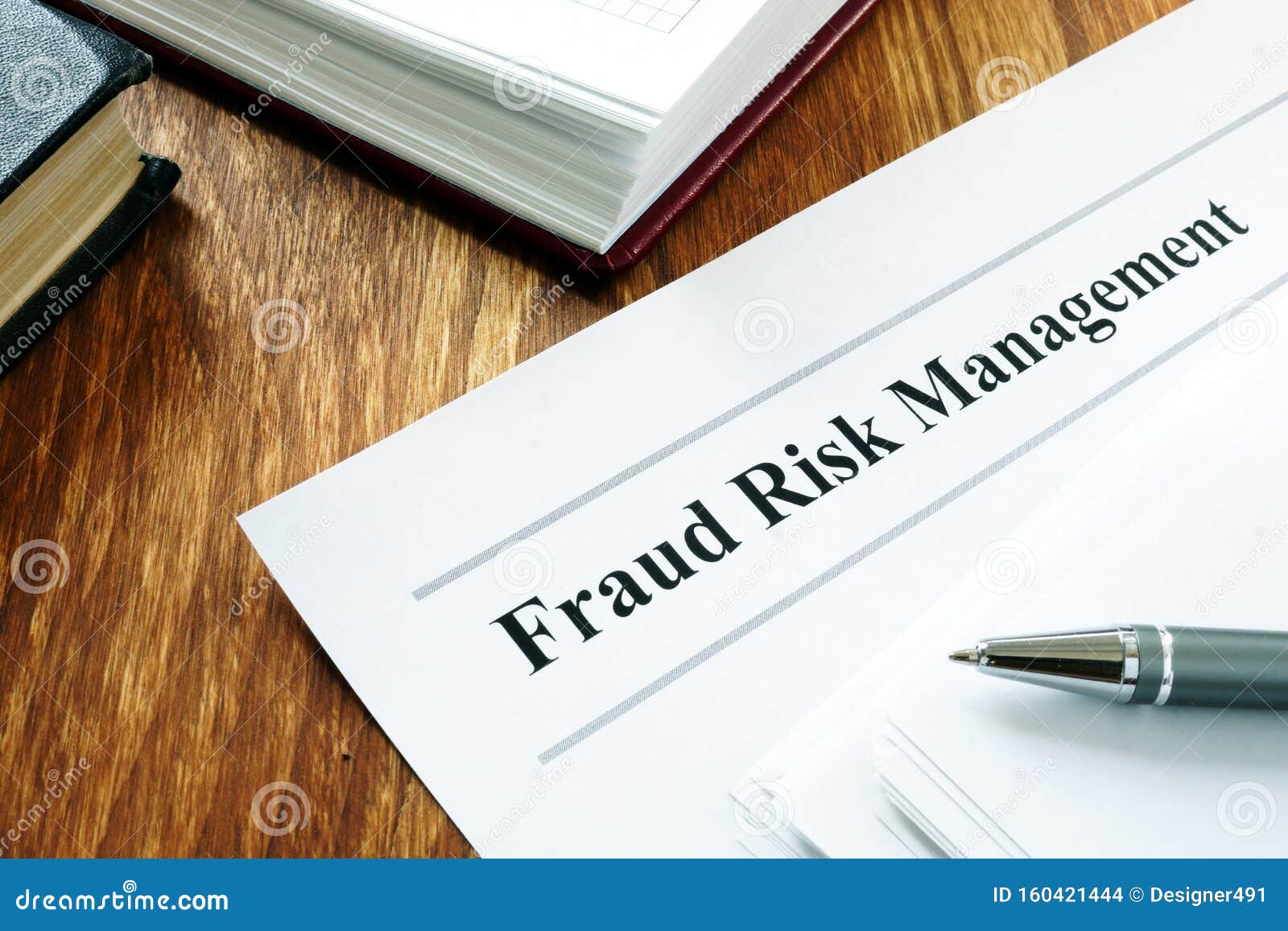 Documents about Fraud Risk Management. Stock Photo - Image of finance ...