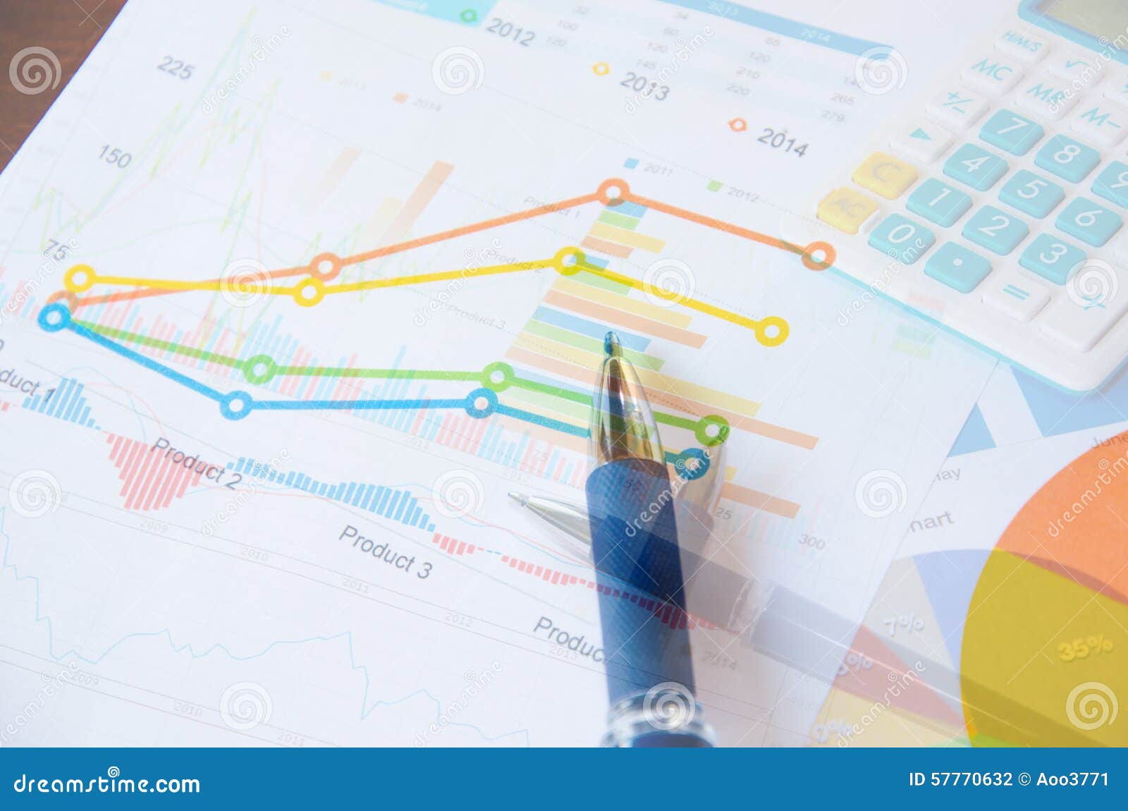 Documents and graphs stock photo. Image of management - 57770632