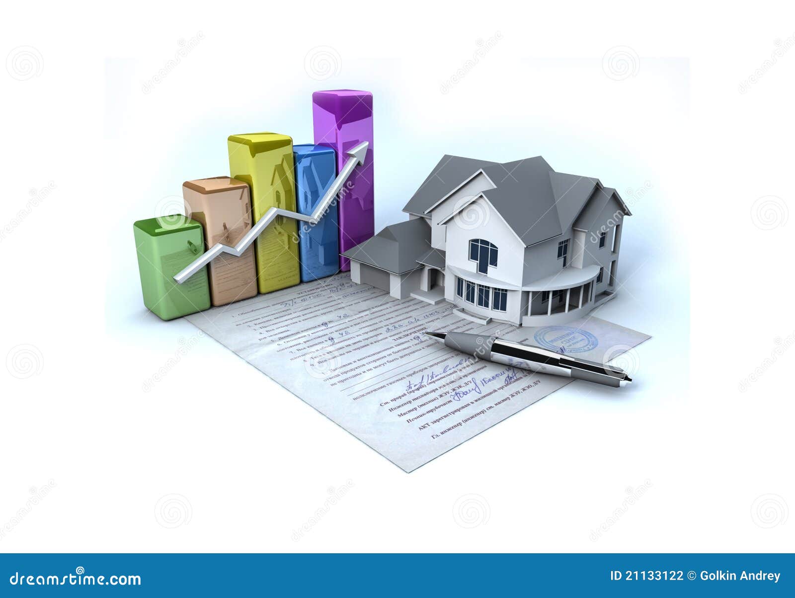 Documents on the house stock illustration. Illustration of corporate ...