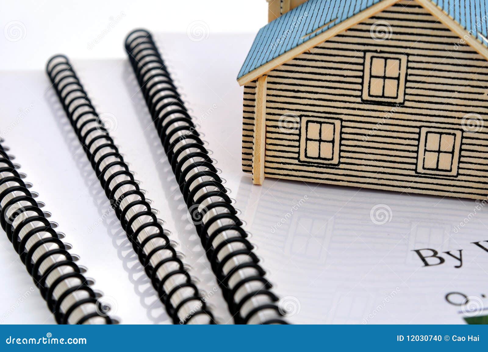 Documents and house model stock photo. Image of real - 12030740