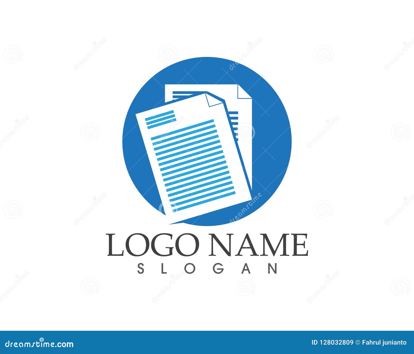 Documents Icon Logo Design Illustration Stock Vector - Illustration of ...