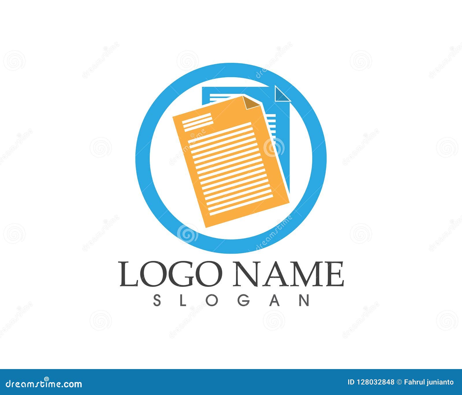 Documents Icon Logo Design Illustration Stock Vector - Illustration of ...