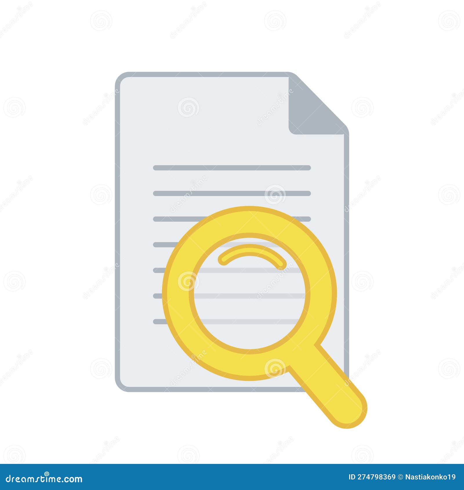 Documents Icon and Magnifying Glass. Business Concept. Search for ...