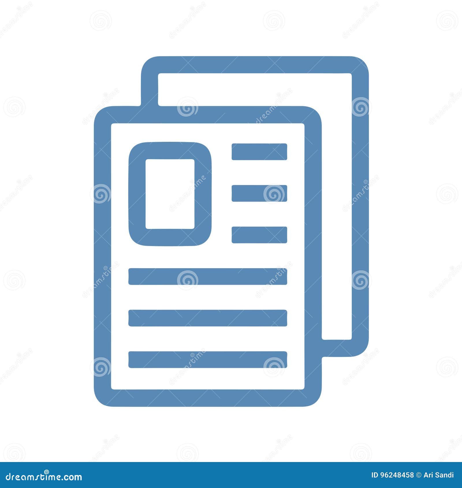 Documents Icon stock vector. Illustration of symbol, shake - 96248458