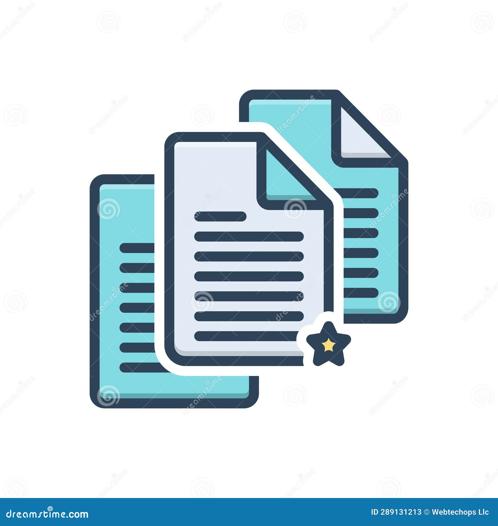 Color Illustration Icon for Documents, Official Paper and Legal Stock ...