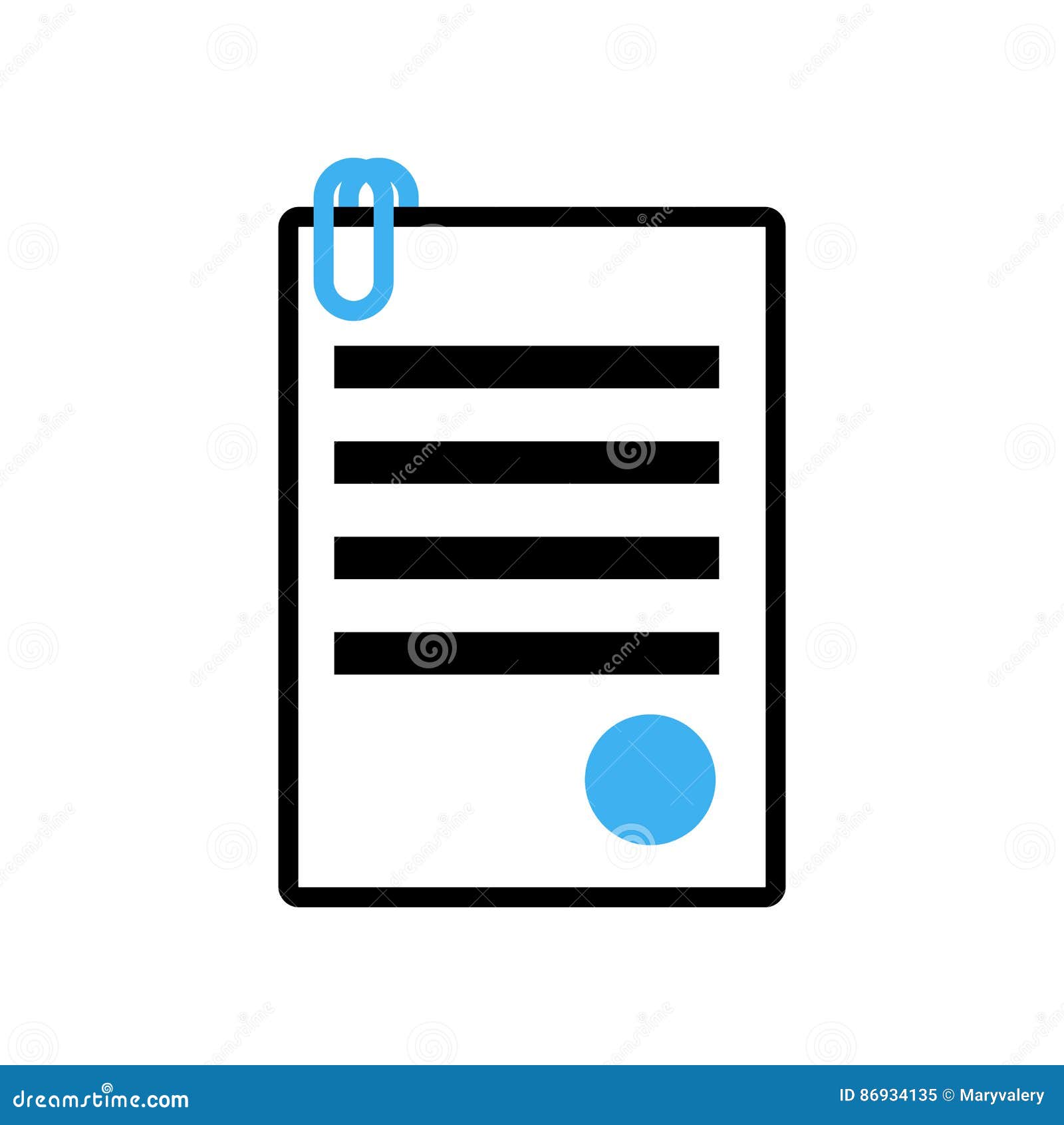 Documents Icon. Stack Of Paper Sheets. Confirmed Or Approved Document ...