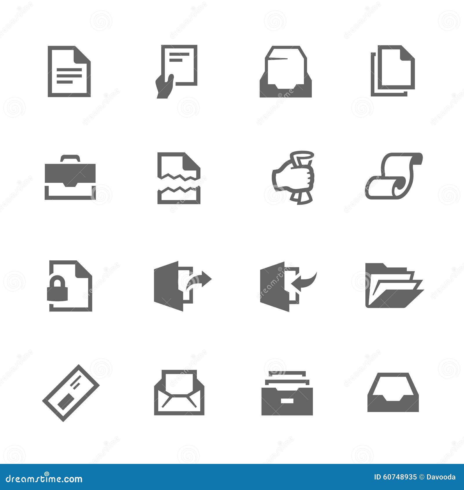 Documents Icons stock illustration. Illustration of organisation - 60748935