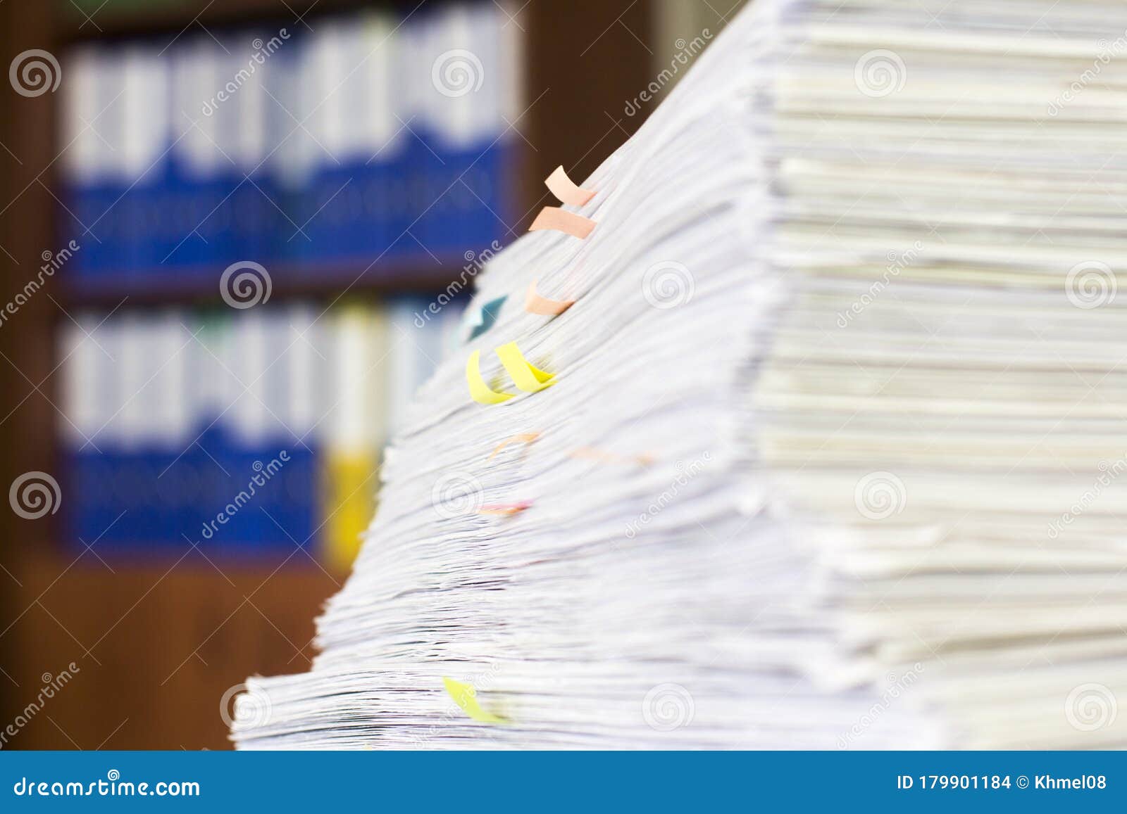 Documents in Large Quantities are on the Table. Archived Paper Reports ...