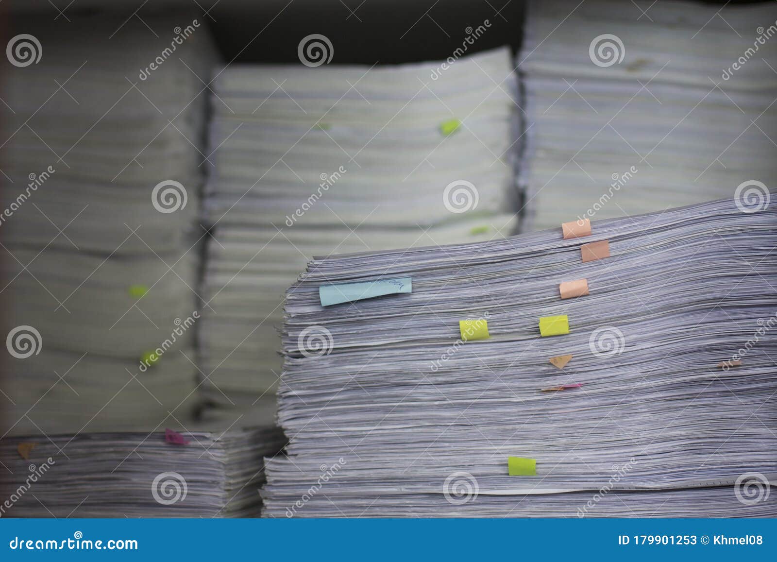 Documents in Large Quantities are on the Table. Archived Paper Reports ...
