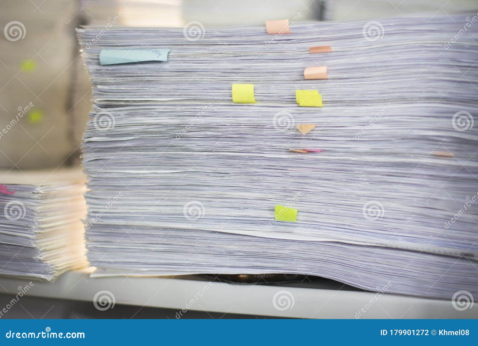 Documents in Large Quantities are on the Table. Archived Paper Reports ...